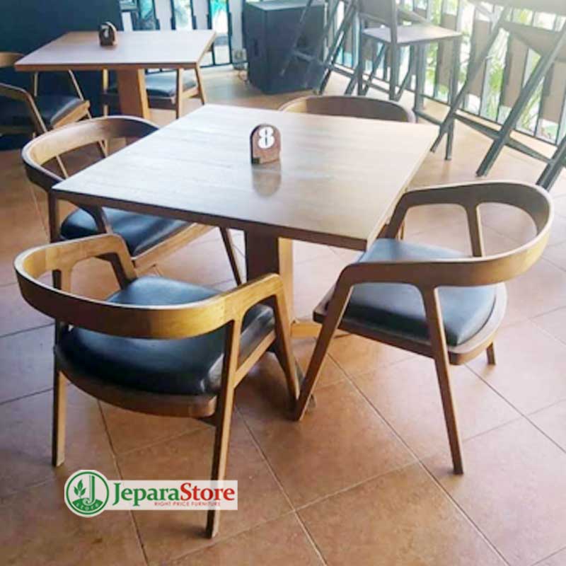 Meja Kursi Cafe Minimalis Kayu Jati Unik Terlaris | Jepara Store